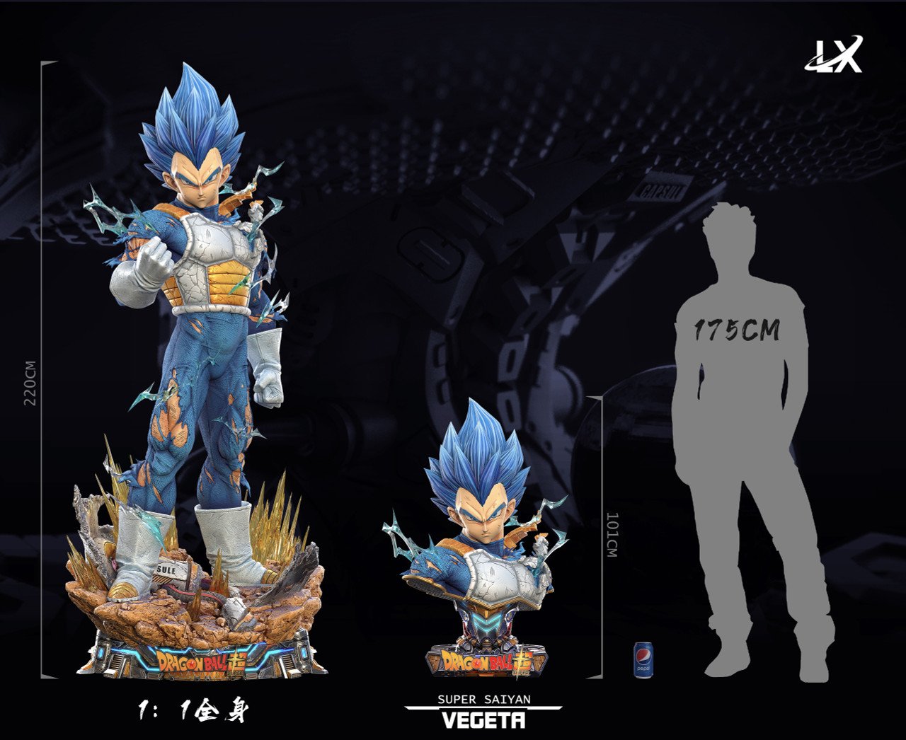 [Statue] LX Studios – Super Saiyan Vegeta – 1/1 – Black