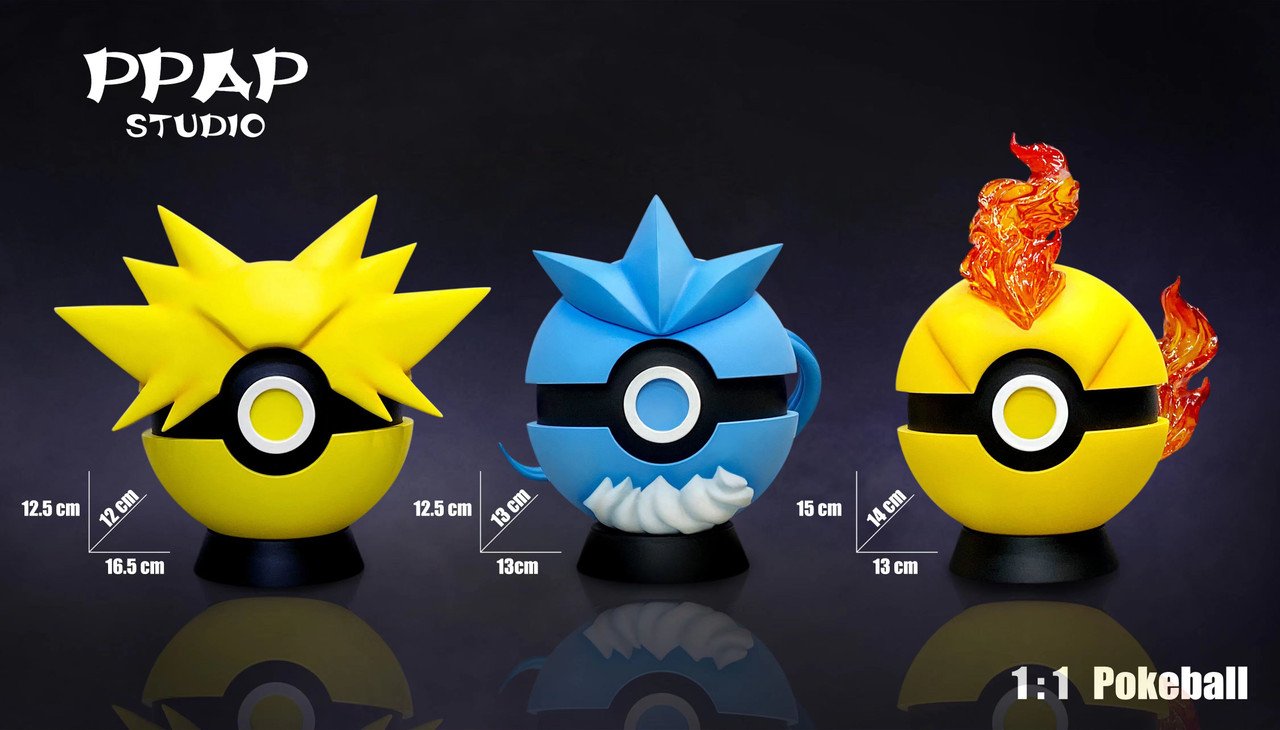 Statue: PPAP Studio – Three Birds Set Poke Ball – 1/1 – Solid Moltres