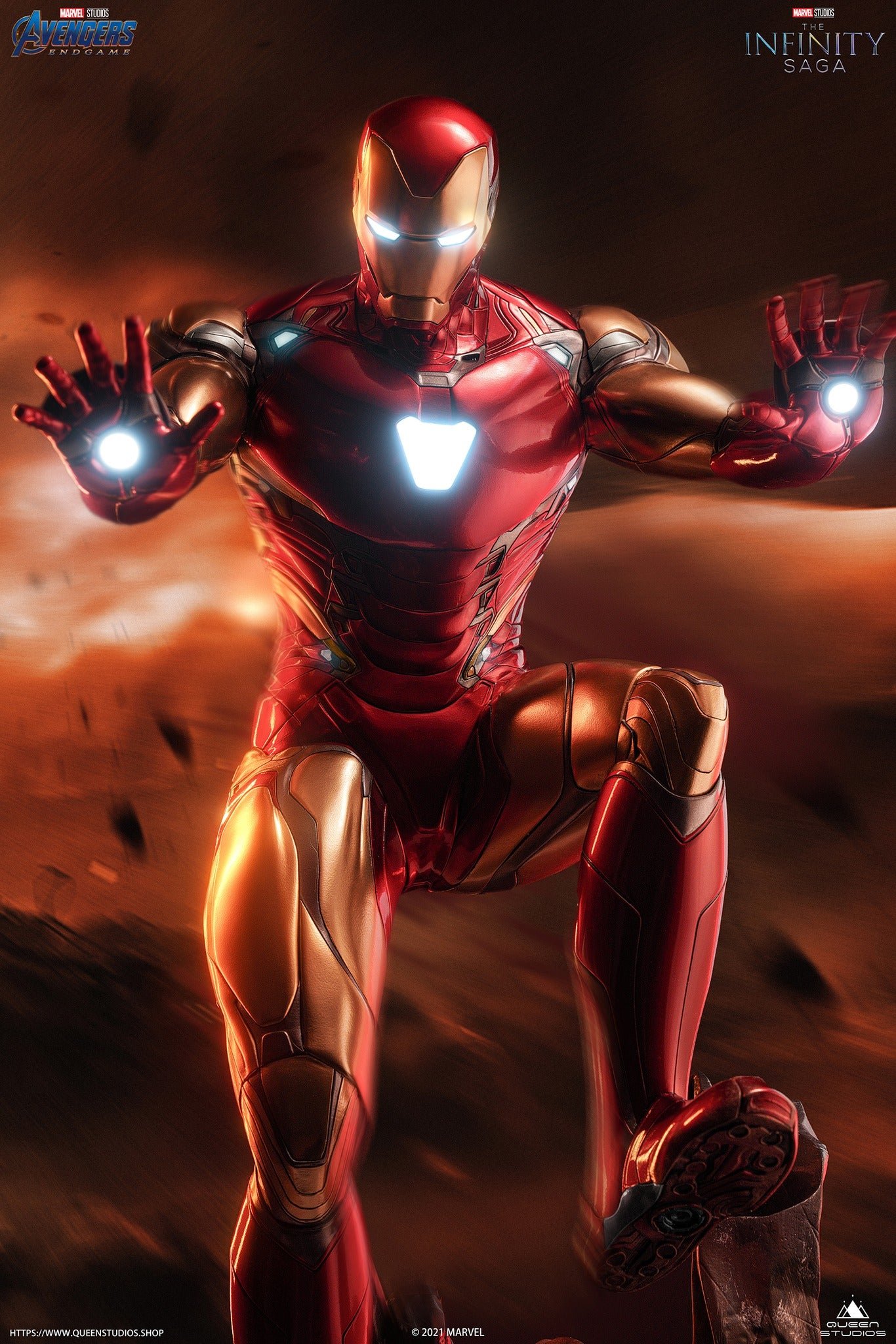 [Statue] Queen Studios – Iron Man Mark 85 & Mark 49 Rescue Suit Set – 1/4